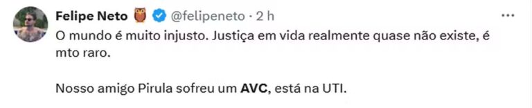 Youtuber e biólogo Pirulla sofre AVC e é internado em UTI em São Paulo